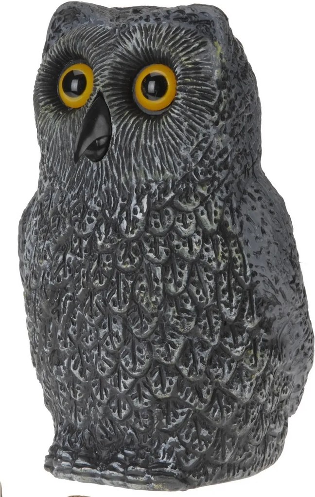 Koopman Zahradní dekorace Sova Hootie šedá, 22 cm