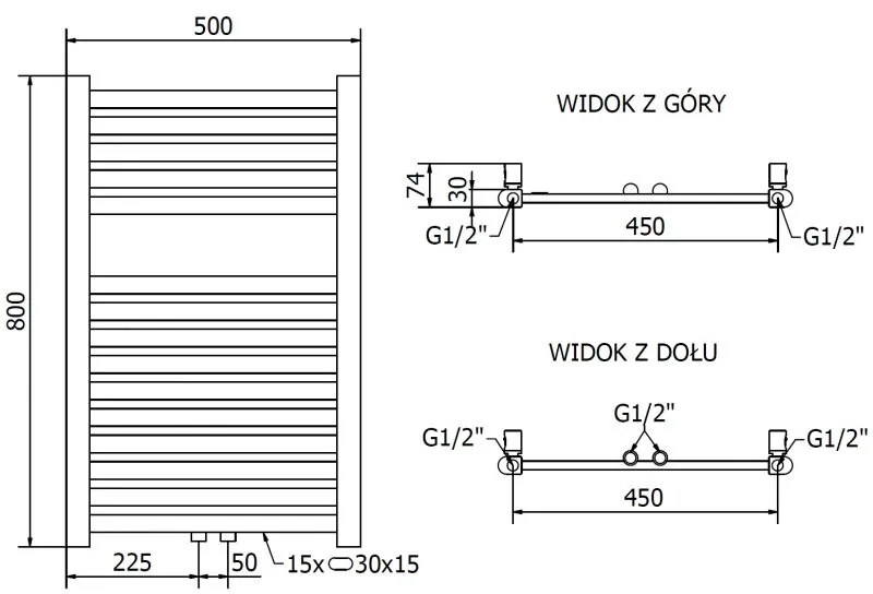 Mexen Hades, topné těleso 800x500 mm, 301 W, zlatá lesklá, W104-0800-500-00-50