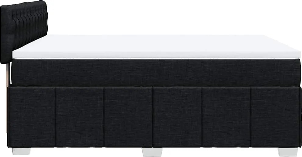 Box spring postel s matrací černá 140 x 190 cm textil 3287072