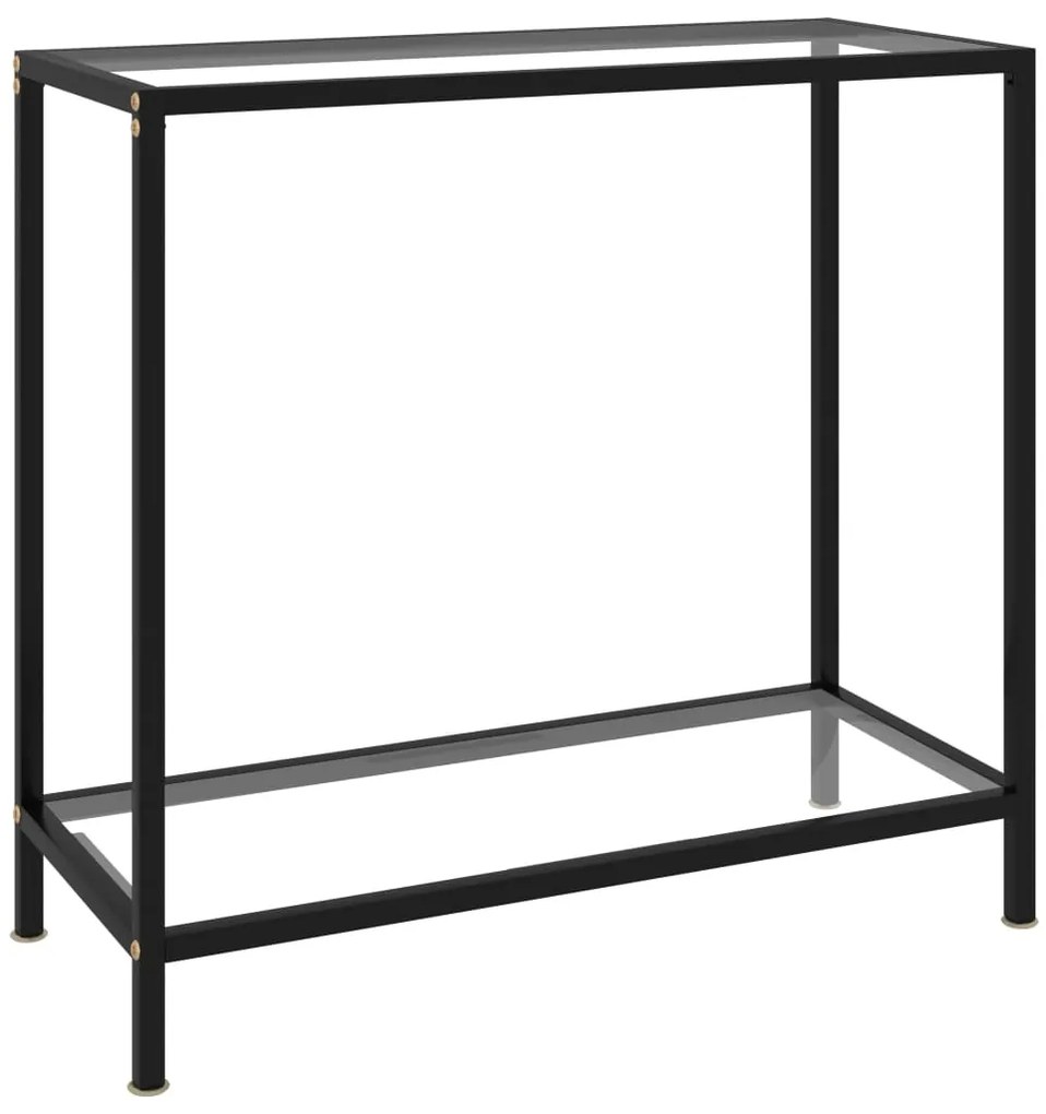 Konzolový stolek transparentní 80 x 35 x 75 cm tvrzené sklo 322831