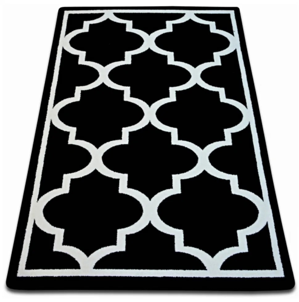 Kusový koberec Trelis černý, Velikosti 160x220cm