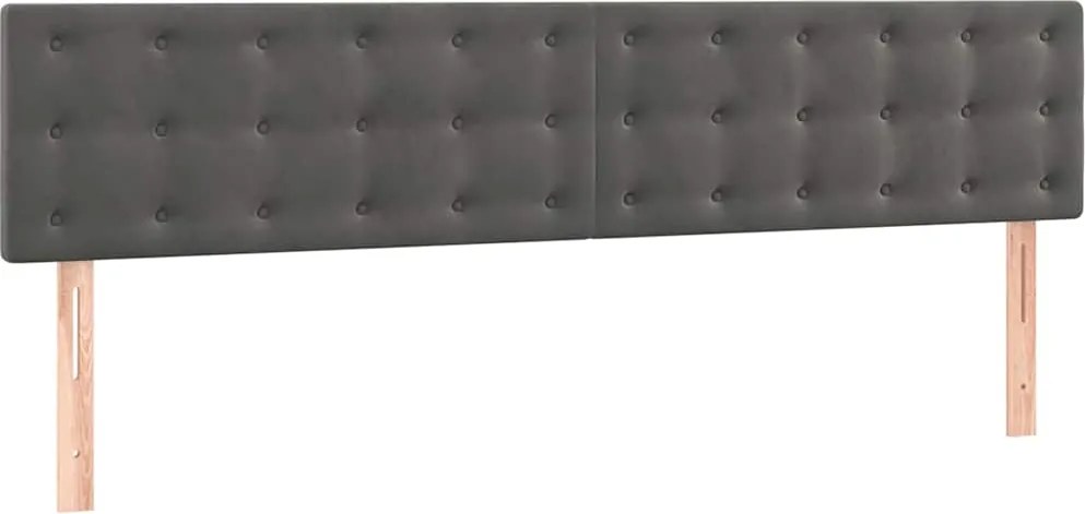Box spring postel s matrací tmavě šedá 200x200 cm samet 3131220