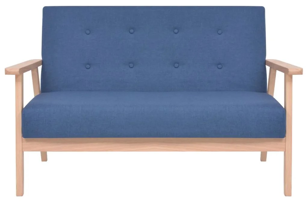 Dvoumístná sedačka Warner - textil | modrá