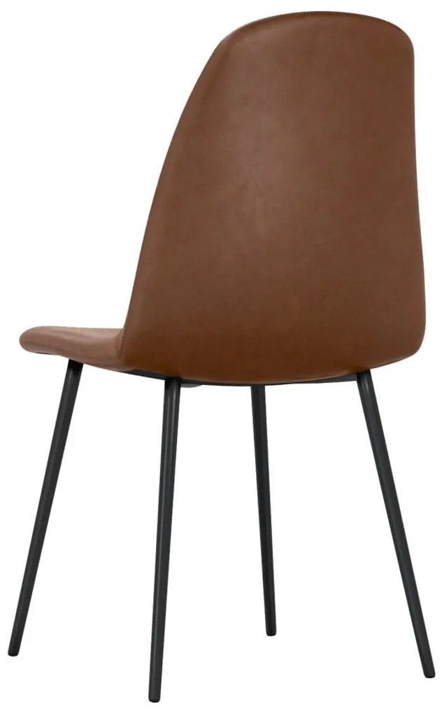 Jídelní židle 4 ks 45 x 53,5 x 83 cm lesklé hnědé umělá kůže - Default Title