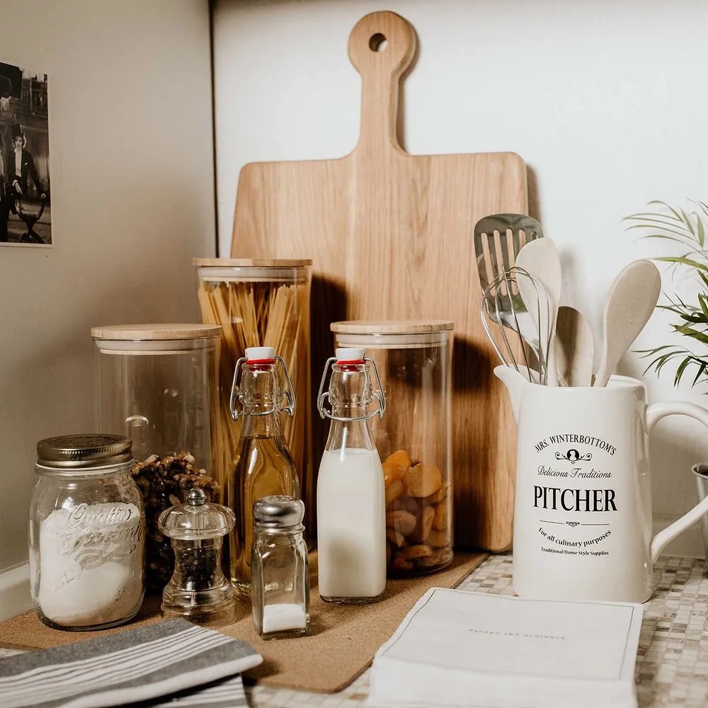 WOODLOCK Skleněná dóza 2300 ml - čirá/přírodní