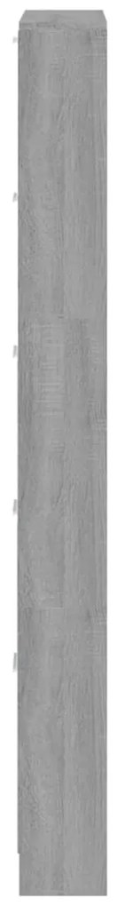 Botník šedý sonoma 59 x 17 x 169 cm kompozitní dřevo - Default Title