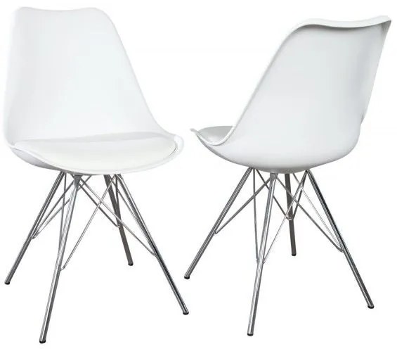 Deflee židle SCANDINAVIA RETRO WHITE I ZDL35784100% polyuretan -syntetická kůže, plast, kov  50 cm x 85 cm x 55 cm
