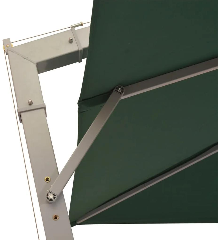 Závěsný slunečník 300 x 300 cm zelený hliníková tyč - Default Title