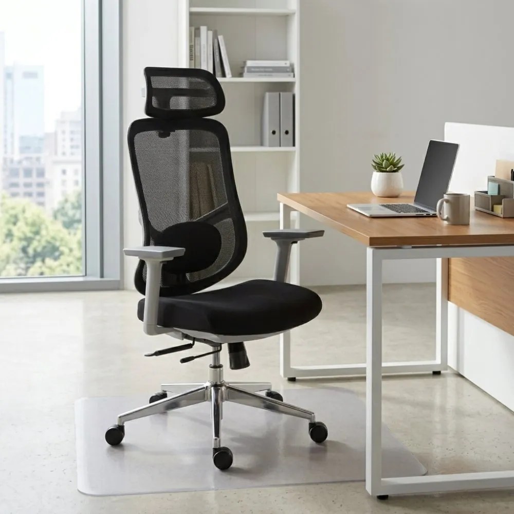 Kancelářská ergonomická židle Neoseat ALLY WHITE — černá / bílá, nosnost 150 kg