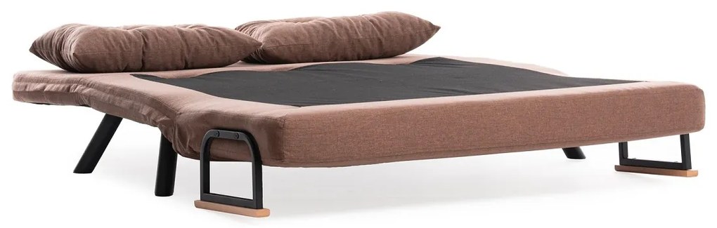 Designová rozkládací sedačka Hilarius 133 cm světle hnědá