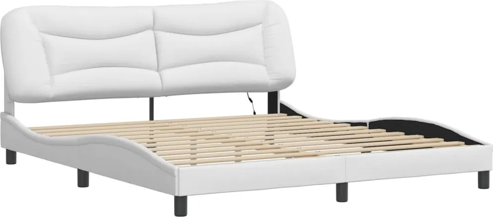 Rám postele s LED bez matrace Hvar bílý 180 x 200 cm 3213949