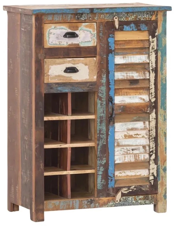 furniture-nabytek.cz - Masivní komoda Westhill z recyklovaného dřeva, lakovaná, vícebarevná – 77×42×108 cm