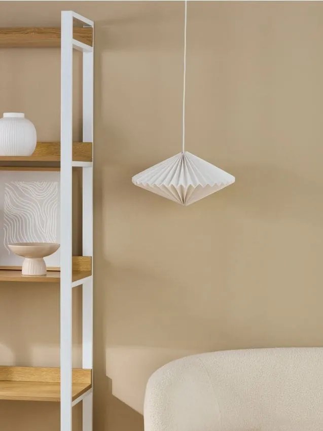 Sinsay - Papírová závěsná lampa - bílá