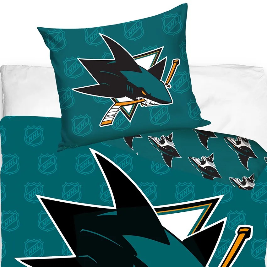 Hokejové povlečení NHL San Jose Sharks Shields Velikost: 140x200 + 70x90 cm