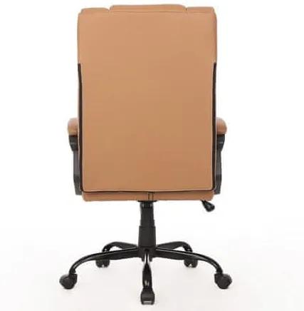 Autronic Kancelářská židle Židle kancelářská, krémová ekokůže, kovový kříž (KA-Y386 CRM)