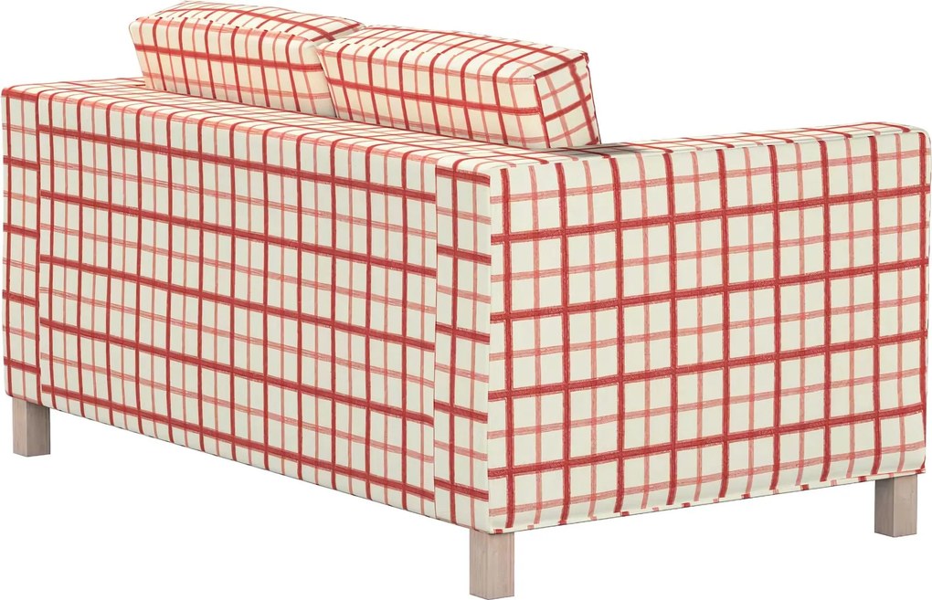 Potah na pohovku IKEA Karlanda 2-místná, krátký barva červená látka vzorované