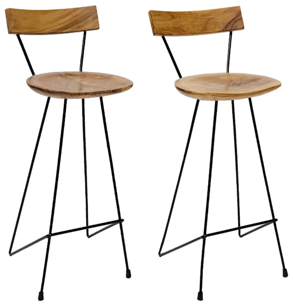 Barové stoličky 2 ks masivní teak 285205