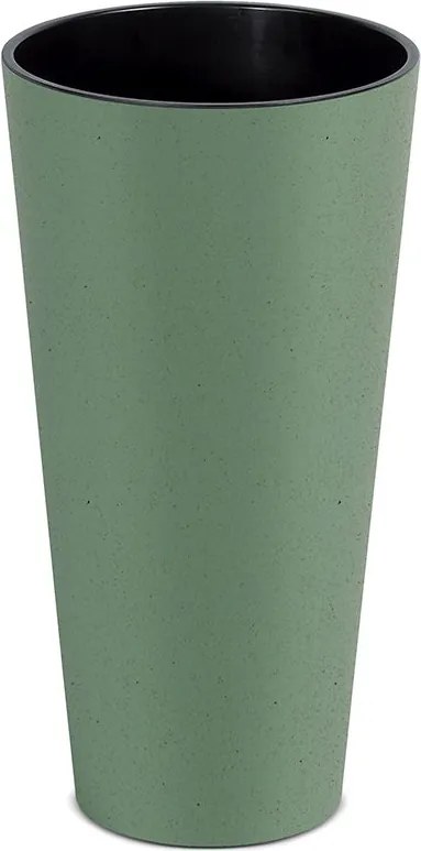 PRO Květináč TUBUS SLIM ECO WOOD zelený 30,0cm