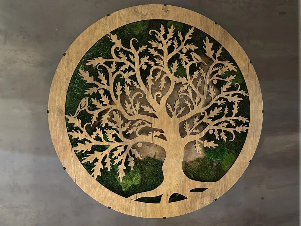 Li-Go "Mechový dub" dřevěné svítidlo 230V 70 cm/dub