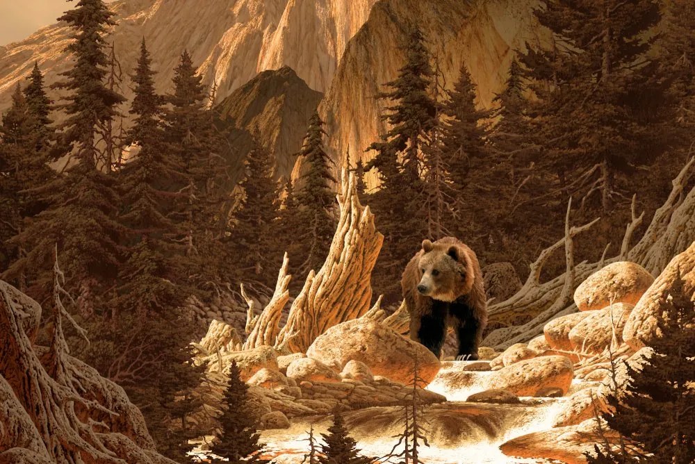 Fototapeta Bear In The Mountains Samolepící tapety 270x180