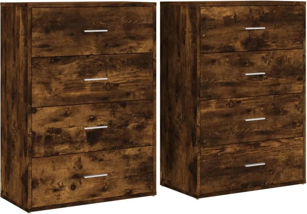 Příborníky 2 ks kouřový dub 60 x 31 x 84 cm kompozitní dřevo 3276585