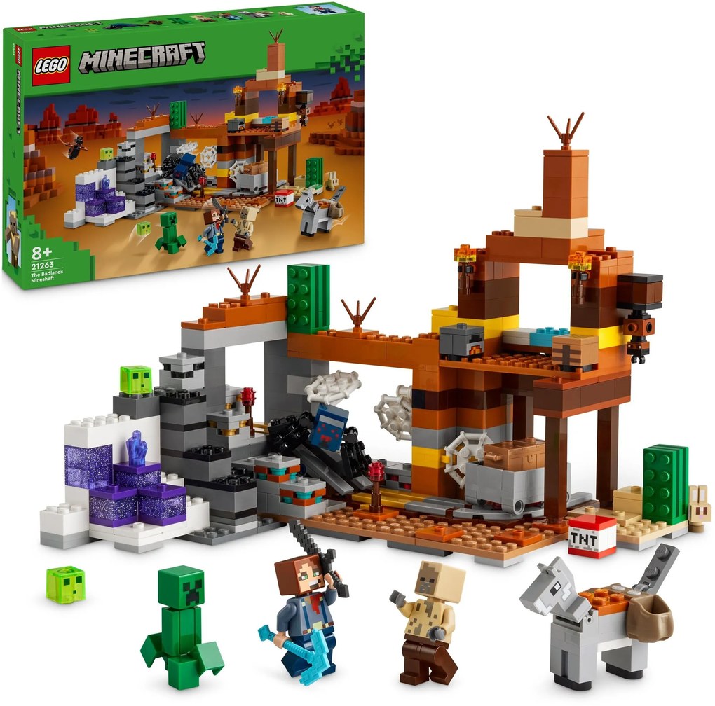 Lego stavebnice lego minecraft 21263 důlní šachta v pustině