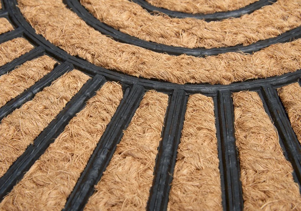 Hanse Home, Rohožka Mix Mats Cocos 105685 - na ven i na doma, 45x75 půlkruh, hnědá, chodba / předsíň