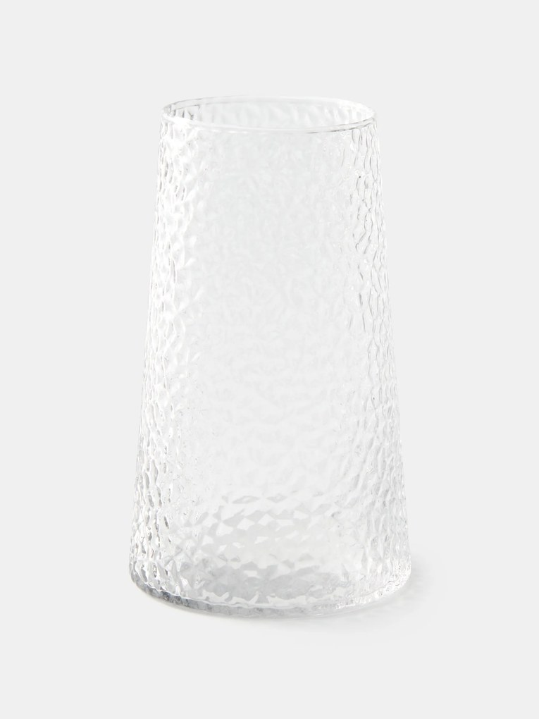 Sinsay - Skleněná váza s reliéfním vzorem - clear