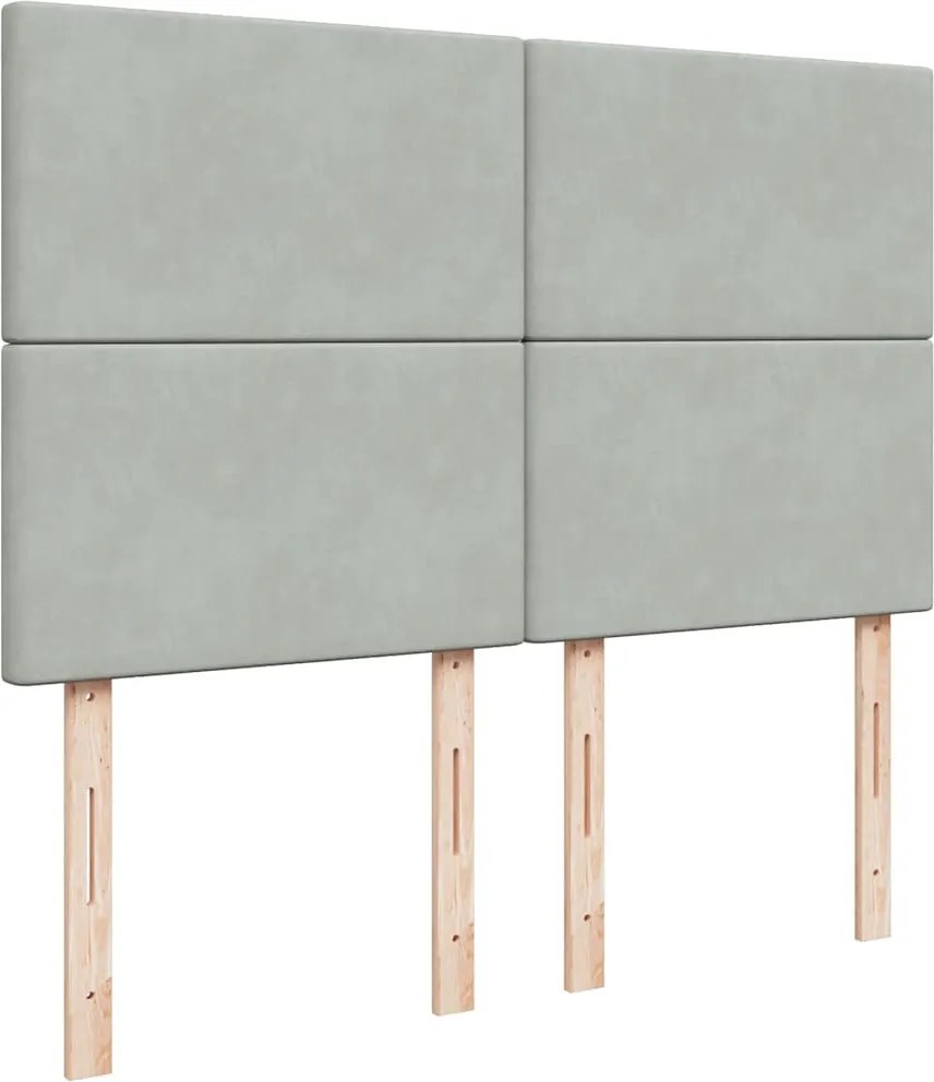 Box spring postel s matrací světle šedá 140x200 cm samet 3292352