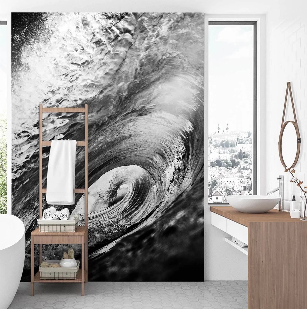 Gario Fototapeta Černobílá vlna Materiál: Vliesová, Rozměry: 100 x 140 cm
