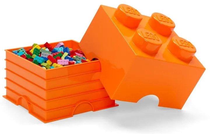 Oranžový úložný box čtverec LEGO®