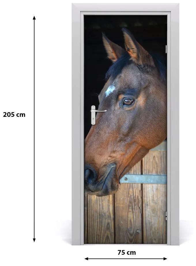 Fototapeta samolepící na dveře stáj kůň 75x205 cm