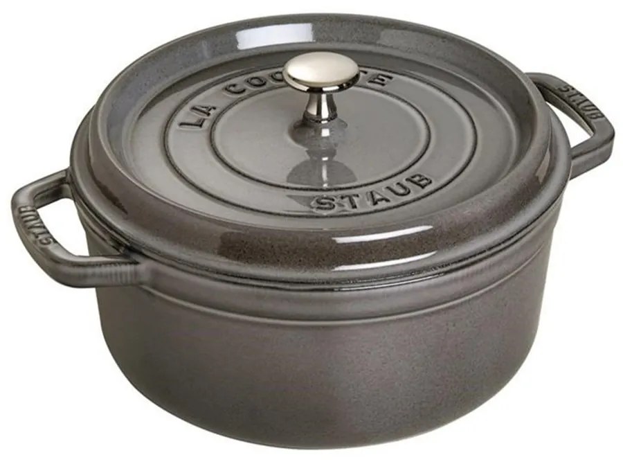 Hrnec STAUB  kulatý 24 cm šedý 3,8l