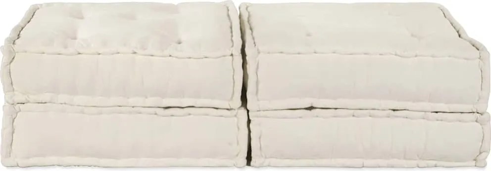 Modulová pohovka 2 ks Textil Krémová 140 x 70 x 36 cm 3315065