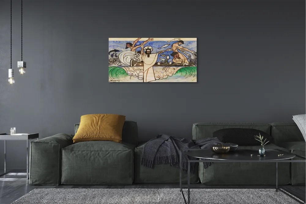 Obrazy na plátně Ježíšovo skica sea 100x50 cm