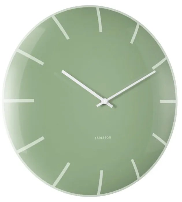 Zelené nástěnné hodiny Karlsson Boxtel & Buijs