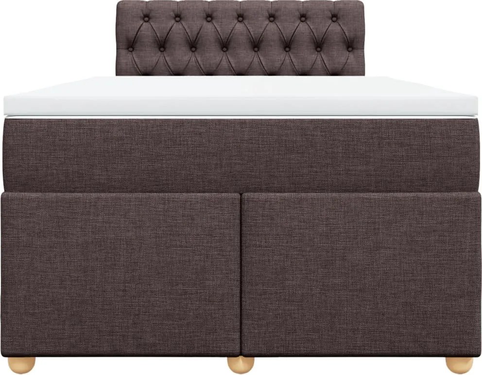 Box spring postel s matrací tmavě hnědá 120x200 cm textil 3288957