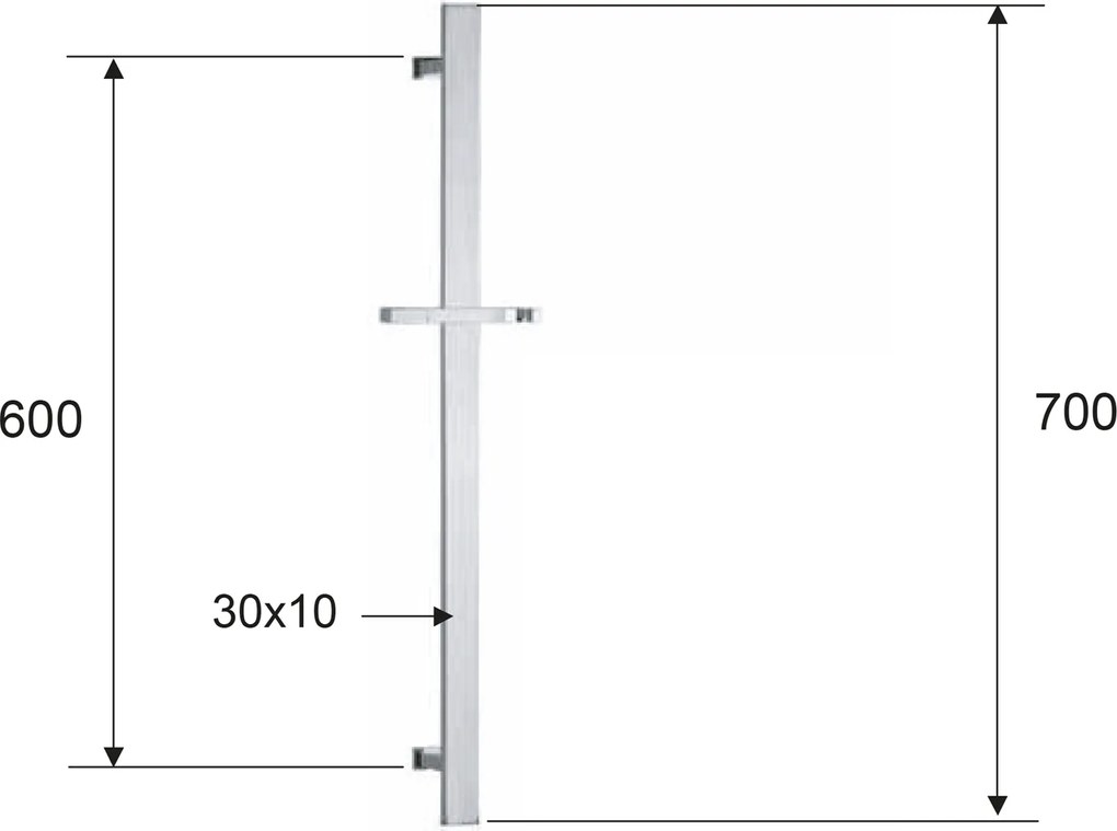 Sapho 600 mm SC417 držák sprchy posuvný zlato