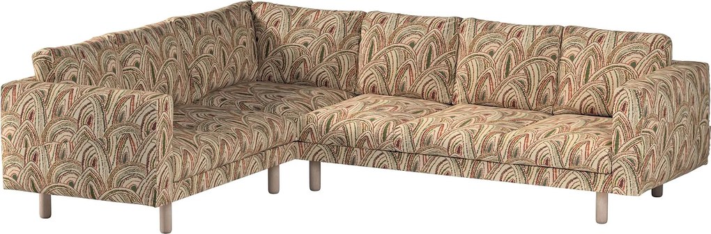 Potah na pohovku IKEA Norsborg rohová 5-místná barva vícebarevná látka pletený vzor, vzorované