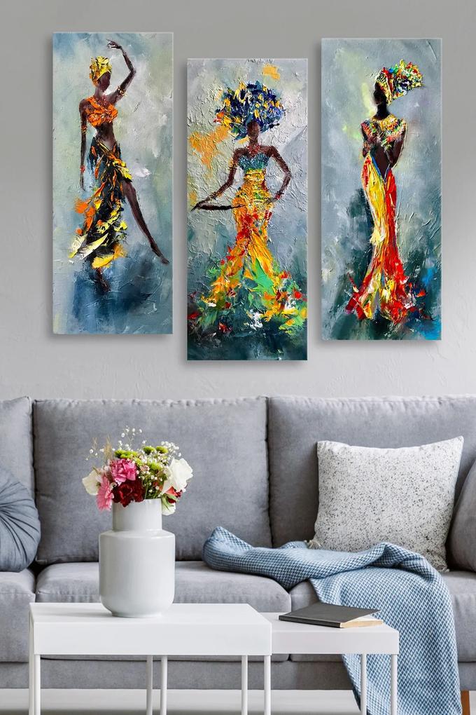 ASIR Sada obrazů AFRICKÉ ŽENY 70 cm MDF