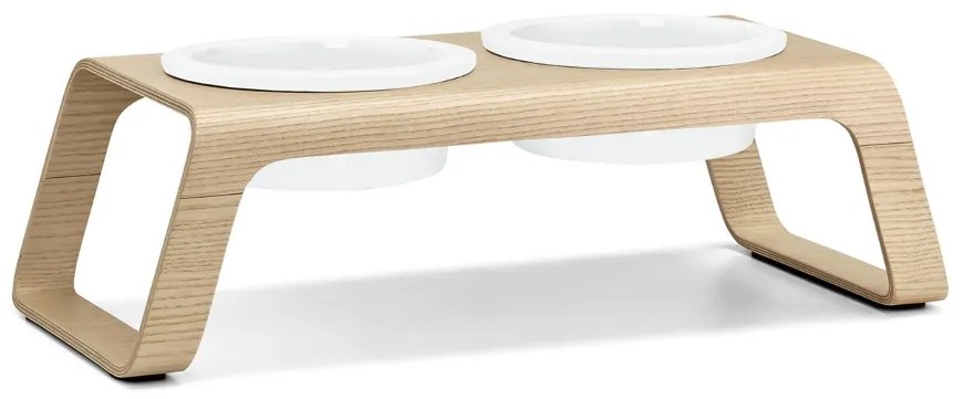 Miska pro psy MiaCara Desco Wood porcelán natural Velikost: S 0,4l