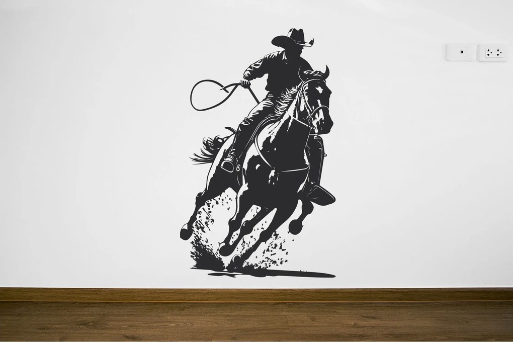 Lepy.cz Samolepka na zeď Rodeo Velikost (šířka x výška): 40x64cm, Barevná varianta: Světle žlutá