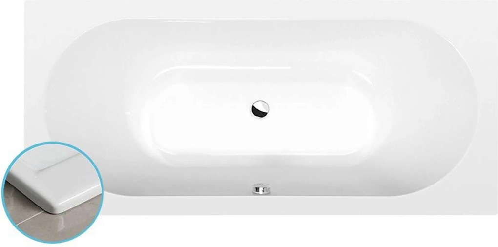 Polysan - Vana Slim B, 185x80x47 cm, bílá 71968S