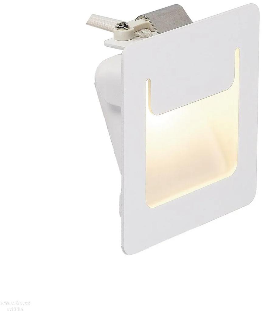 SLV Big White 151950 Downunder Pur, bílé zápustné svítidlo do stěny, 3,6W LED, 3000K, 8x8cm