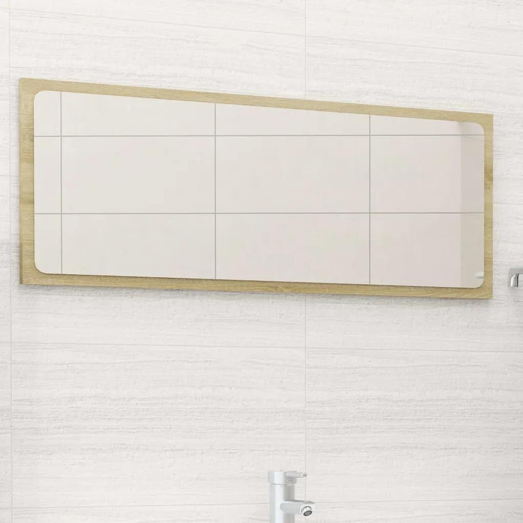 804625 vidaXL Koupelnové zrcadlo dub sonoma 90 x 1,5 x 37 cm dřevotříska