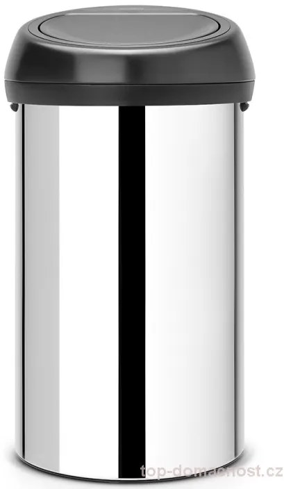 Brabantia Koš Touch Bin 60L lesklá ocel/černé víko