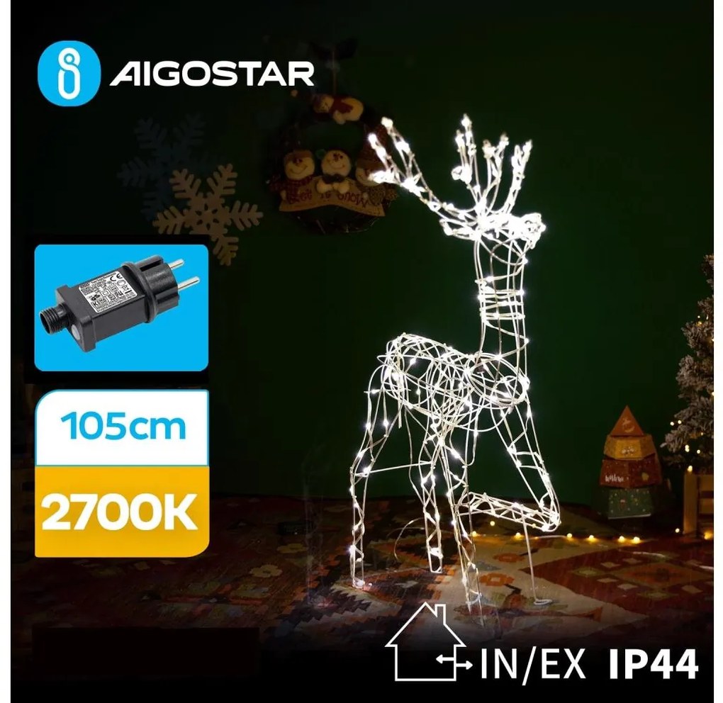 Aigostar - LED Venkovní vánoční dekorace LED/3,6W/31/230V 2700K 105 cm IP44 sob