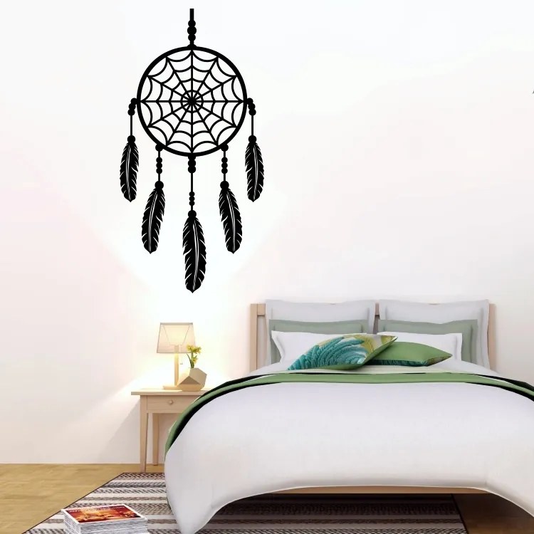 Lapač snů Dream Catcher - vinylová samolepka na zeď 100x50cm