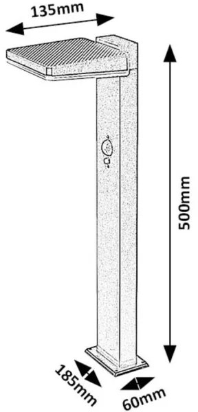 Rabalux 77079 - LED Solární venkovní lampa LASSET LED/4,4W/3,7V IP54 antracit