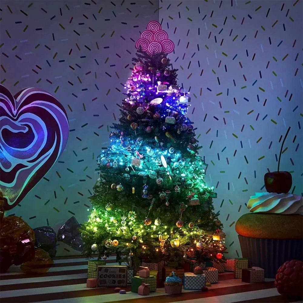 Barevná světýlka venkovní Twinkly strings 25 m Dual Pro, 2× 125 LED RGB, čirý kabel, IP44, 2× 12,5 m